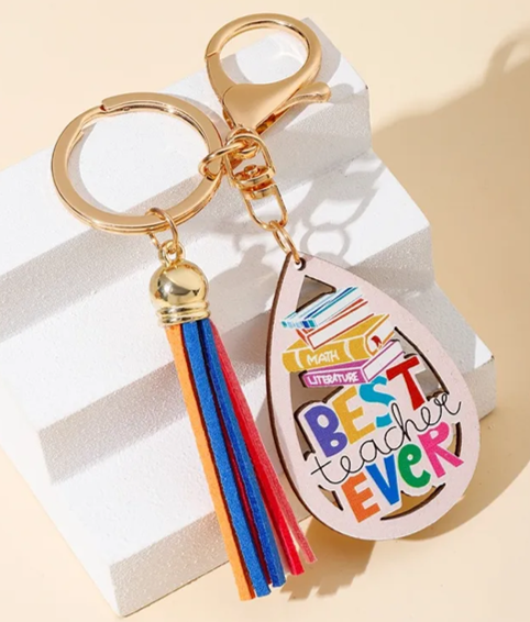 Best Teacher Ever Keychain – Build Your Baskets